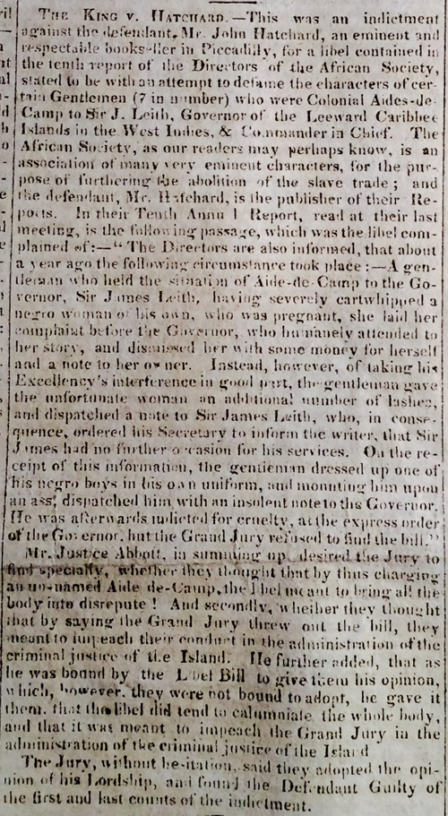 Naomi Clifford | 1817: The libel trial of John Hatchard